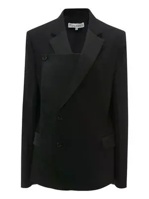 JW Anderson Paneled Double-breasted Blazer - Black