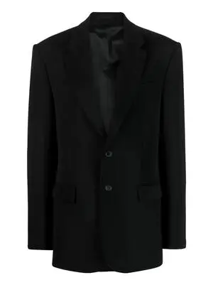 Wardrobe.NYC Relaxed-fit Single-breasted Blazer - Black