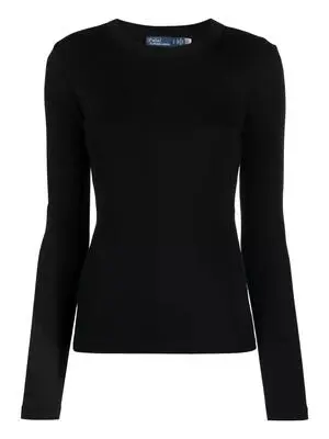 Polo Ralph Lauren Long-sleeve Round-neck Top - Black