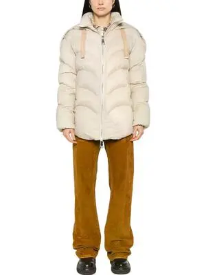Khrisjoy Quilted Puffer Jacket With Drawstring Hood - Neutrals