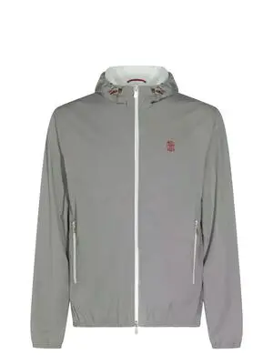 Brunello Cucinelli Hooded Windbreaker - Grey
