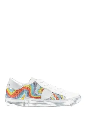 Philippe Model Prsx Embellished Sneakers - Silver