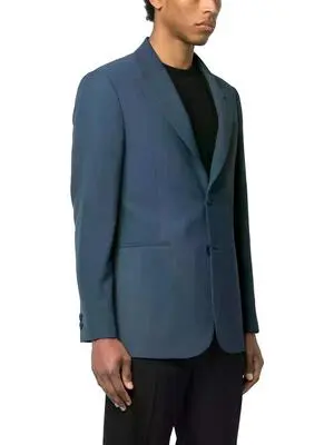 Fendi Peak-lapels Single-breasted Blazer - Blue