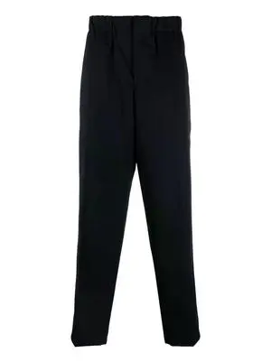 JIL SANDER Elasticated-waistband Tapered Trousers - Blue