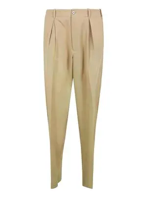 Emporio Armani Pleat-detail Trousers - Neutrals