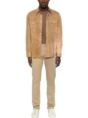 Jacob Cohen Jacob Cohën Bard Slim-Cut Stretch Cotton Blend Trousers Neutrals