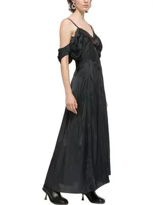 AZ FACTORY Off-shoulder Lace-panel Dress - Black