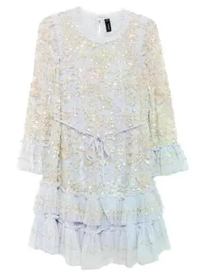 NEEDLE & THREAD Needle & Thread Celia Sequin Embellished Ruffled Dress