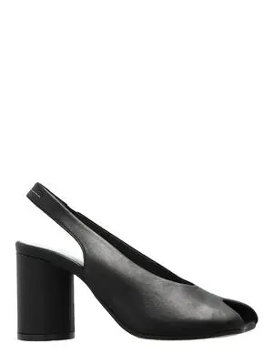 MAISON MARGIELA Leather Slingback Sandals - Black