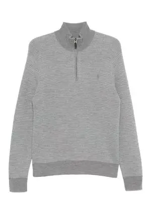 Polo Ralph Lauren Waffle-knit Half-zip Sweater - Grey
