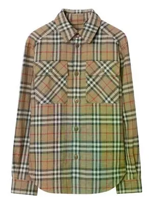 Burberry Checked Shirt - Neutrals