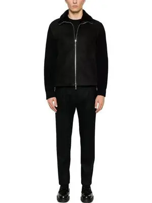 Tagliatore Bobby Jacket With Contrasting Panels - Black