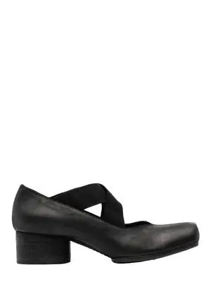 UMA WANG Leather Ballerina Shoes - Black