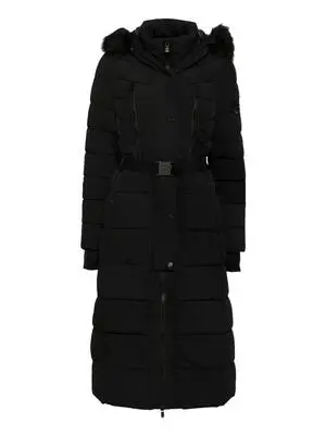 Michael Kors Belted Maxi Padded Coat - Black