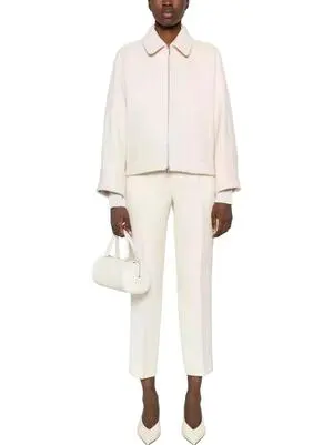 Fabiana Filippi Satin-trim Trousers - Neutrals