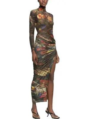 AZ FACTORY X Estar Manas Bon Appetit Side-slit Skirt - Multicolour