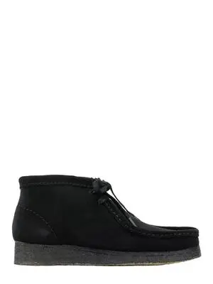 Clarks Leather Square Toe Lace-up Boots - Black