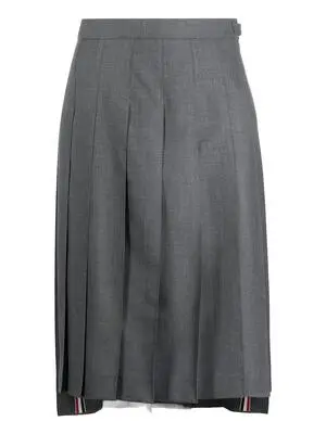 Thom Browne Pleated Midi Skirt - Grey