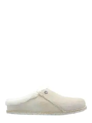 BIRKENSTOCK Faux-fur Trim Slippers - Neutrals