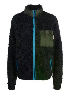 Marni Knitted Zip-up Cardigan - Blue