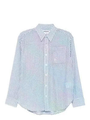 CHOCOOLATE Checked Shirt With Chest Pocket - Blue