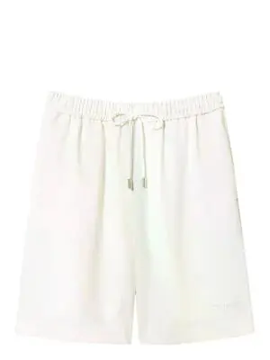 TWINSET Crêpe Piquet Drawstring Shorts - Neutrals