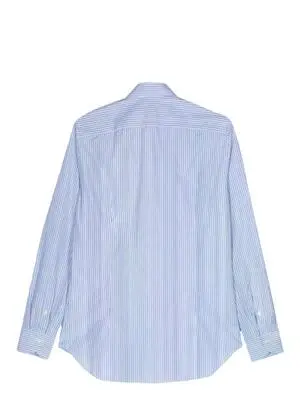 Canali Long-sleeve Striped Shirt - Blue