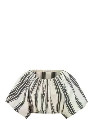 Philosophy Di Lorenzo Serafini Off-shoulder Blouse With Balloon Sleeves - White