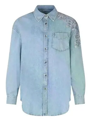 Liu Jo Denim Shirt With Sequin Embellishment - Blue