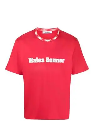 WALES BONNER Original Logo-appliqué T-shirt - Red