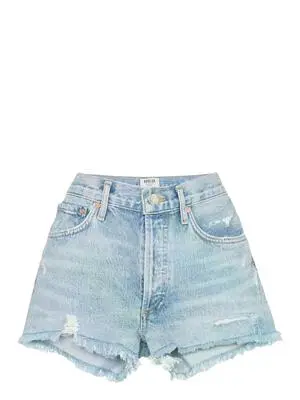 AGOLDE Parker Distressed Denim Shorts - Blue