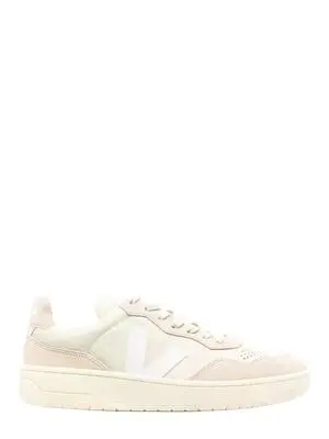 VEJA V-90 Panelled Low-top Suede Sneakers - Neutrals