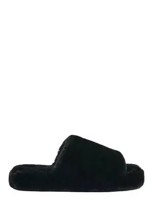 Apparis Dillon Faux-fur Slippers - Black