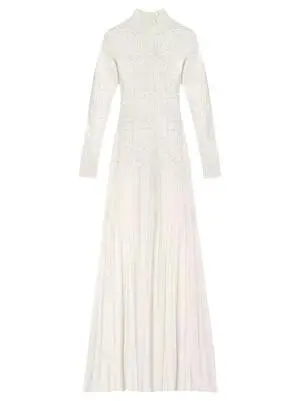 Isabel Marant Étoile Gisole Knitted High Neck Maxi Dress - White