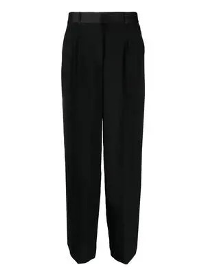 Dkny Pleat-detail Wide-leg Trousers - Black
