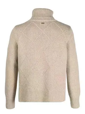Barbour Roll Neck Knitted Jumper - Neutrals