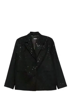 ROTATE BY BIRGER CHRISTENSEN Sequin Embellished Blazer - Black