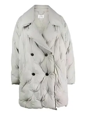 MAISON MARGIELA Peak Lapel Padded Coat - Grey