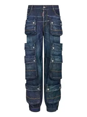 Dsquared2 Tapered Cargo-pocket Jeans - Blue