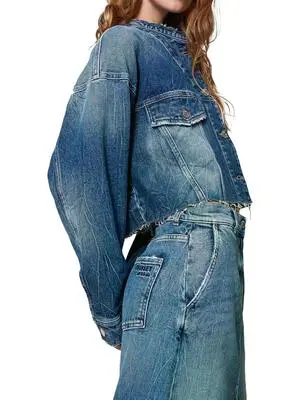 TWINSET Denim Trucker Jacket - Blue