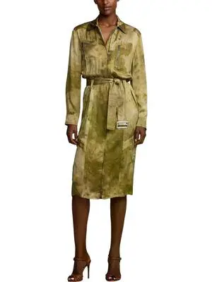 Ralph Lauren Belted Shirt Dress - Green