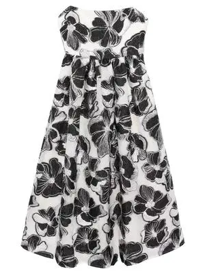 Stine Goya Floral Jacquard Midi Dress - White