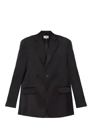 MAISON MARGIELA Paneled Double-breasted Jacket - Black