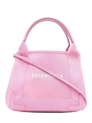 Balenciaga Balenciaga Logo Print Canvas Tote Pink