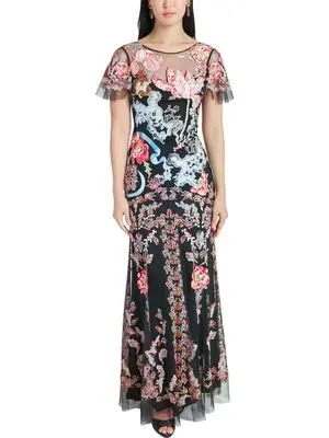 TEMPERLEY LONDON Bilbao Gown - Black
