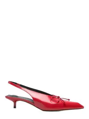 Jacquemus Jacquemus 35mm Cubisto Slingback Kitten Heels Red
