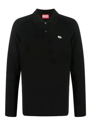 DIESEL® T-smith Long-sleeve Polo Shirt - Black