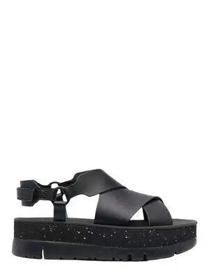 Camper Oruga Up Platform Sandals - Black