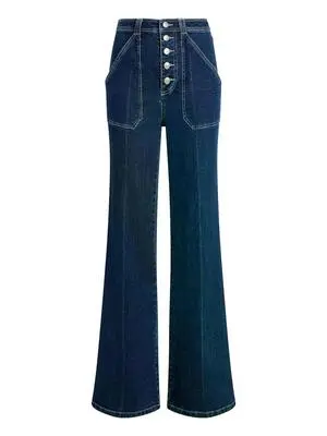 Cinq À Sept Dorothea High-waist Flared Jeans - Blue