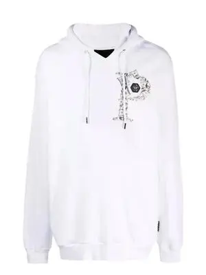 Philipp Plein Money Logo-print Hoodie - White
